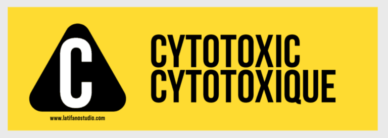 Printable cytotoxic warning label 3″ x 1" > Instant download