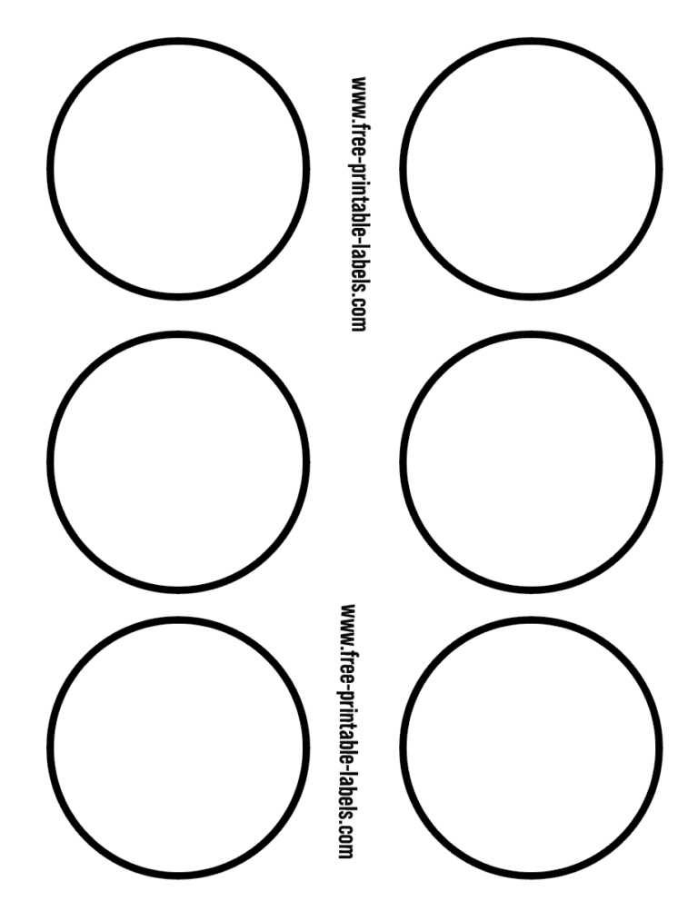 Printable Circle Labels 2"X2" - Blank Labels - Free download